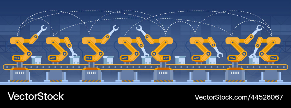 Industry 40 smart factory concept technology Vector Image