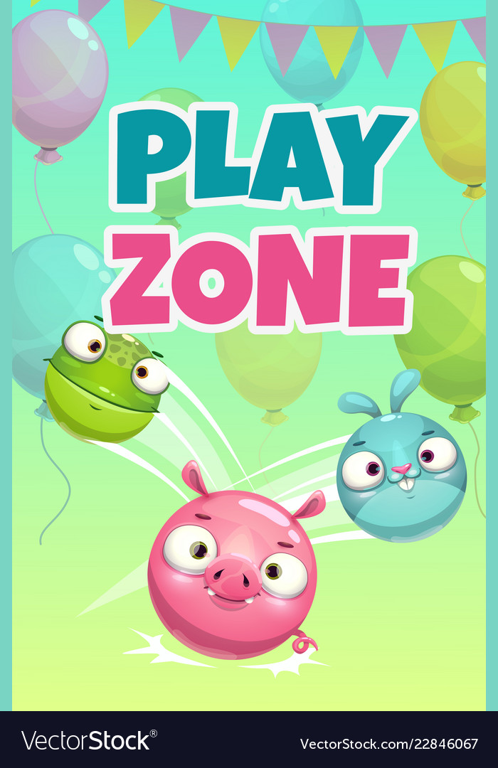 Kids zone banner concept play zone Royalty Free Vector Image Kids zone banner concept play zone Royalty Free Vector Image