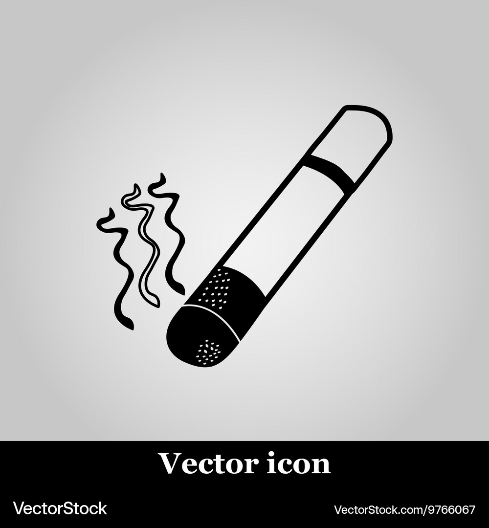 Smoke icon great for any use on grey background Vector Image