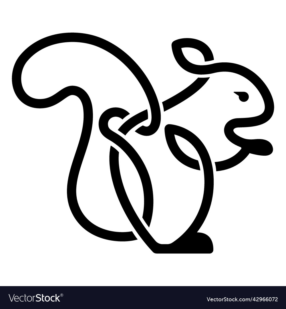 Celtic squirrel stroke Royalty Free Vector Image