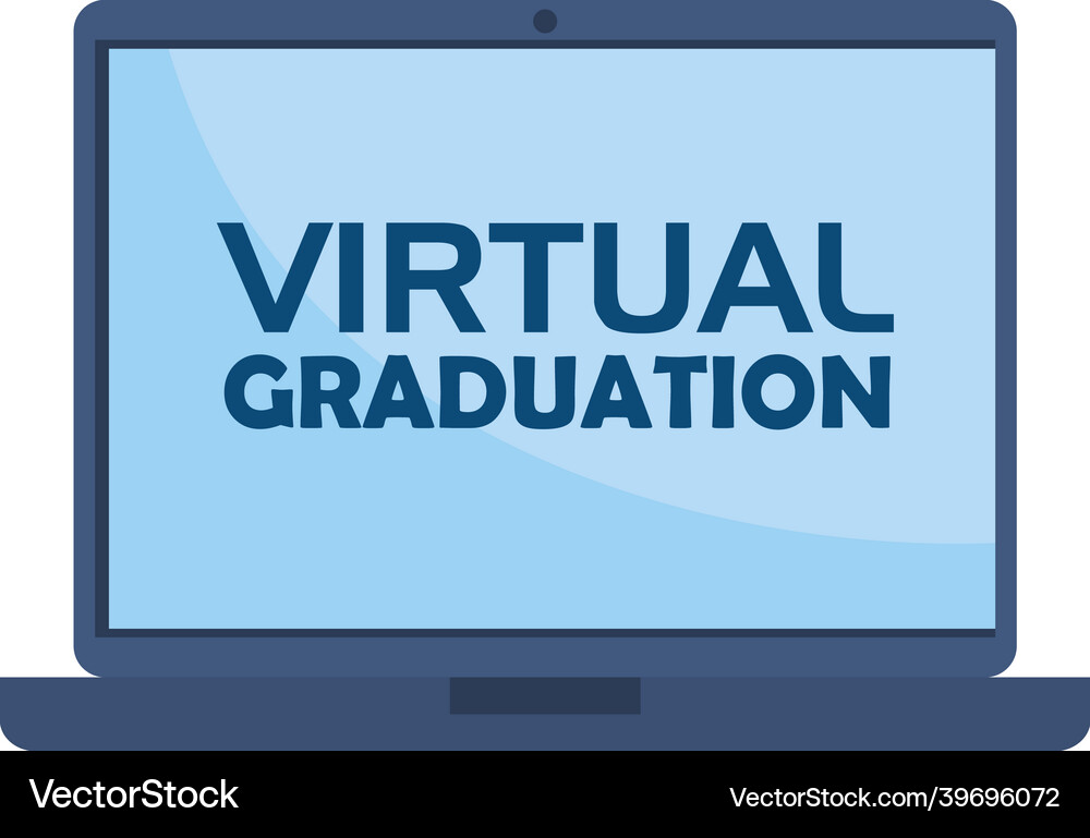 Ceremony Virtual Graduation Royalty Free Vector Image