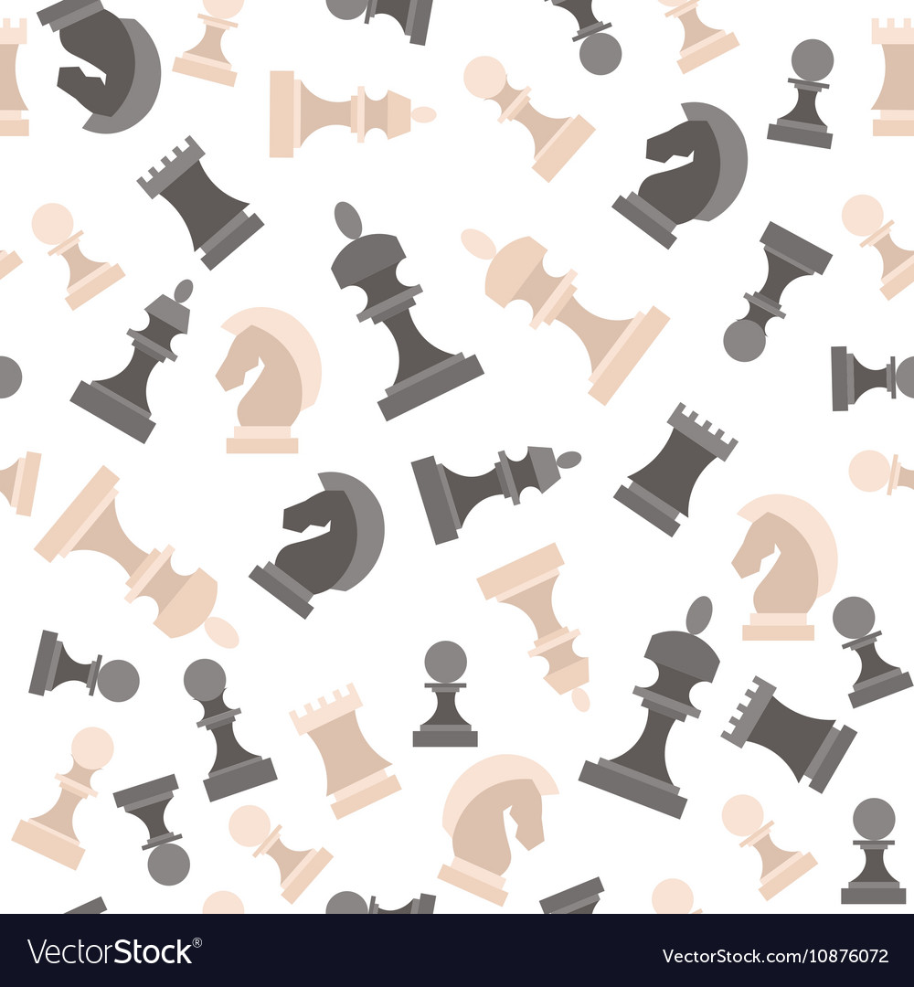 Chess pieces background pattern Royalty Free Vector Image