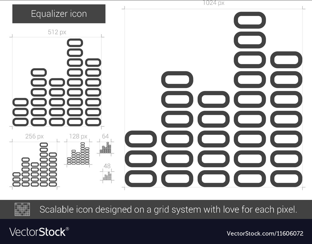 Equalizer line icon Royalty Free Vector Image - VectorStock