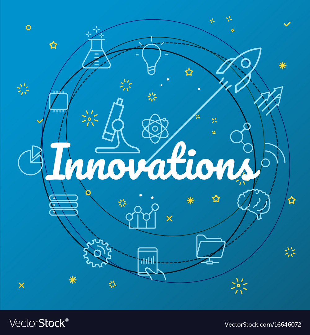 Innovations concept different thin line icons Vector Image