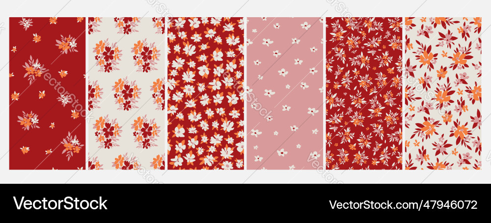 Trendy floral background with elegant small Vector Image