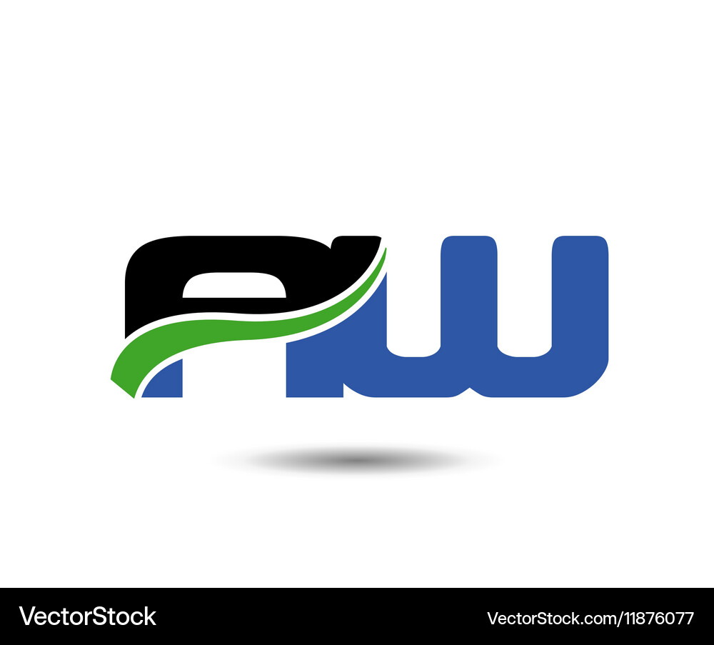 Aw company linked letter logo icon Royalty Free Vector Image