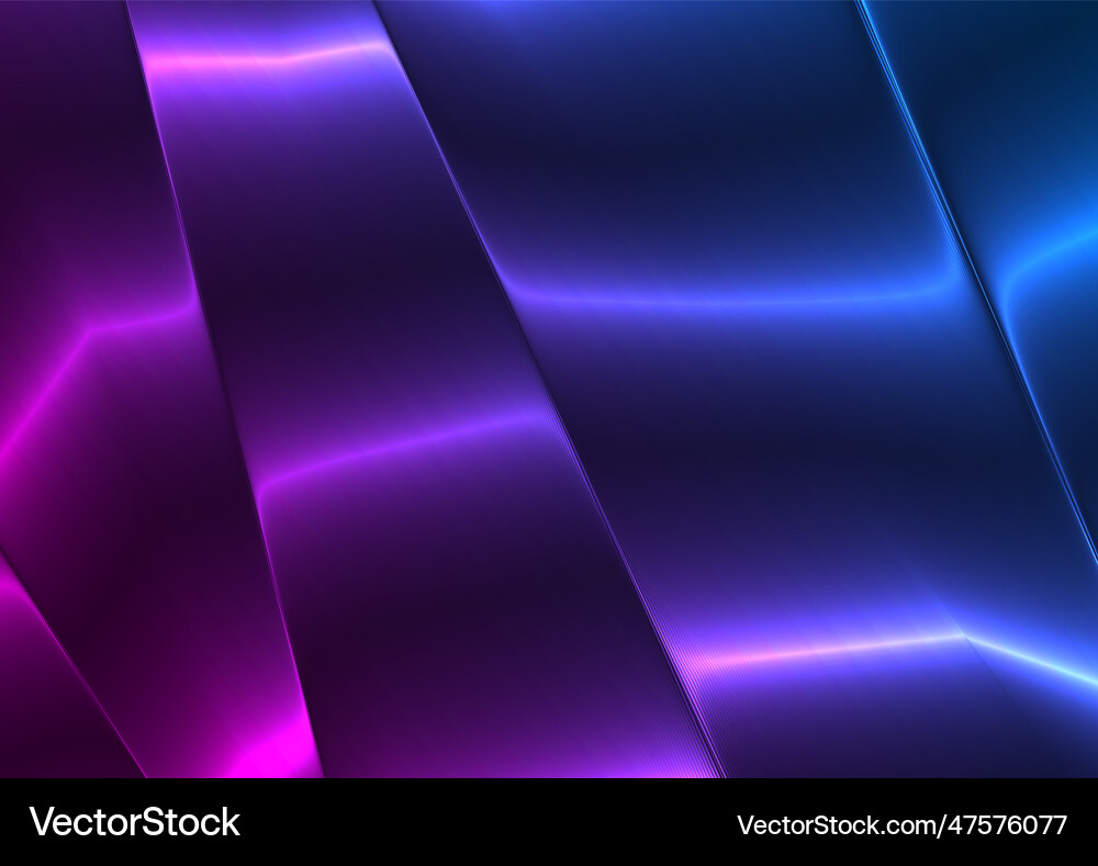 Blue ultraviolet neon laser glossy abstract Vector Image