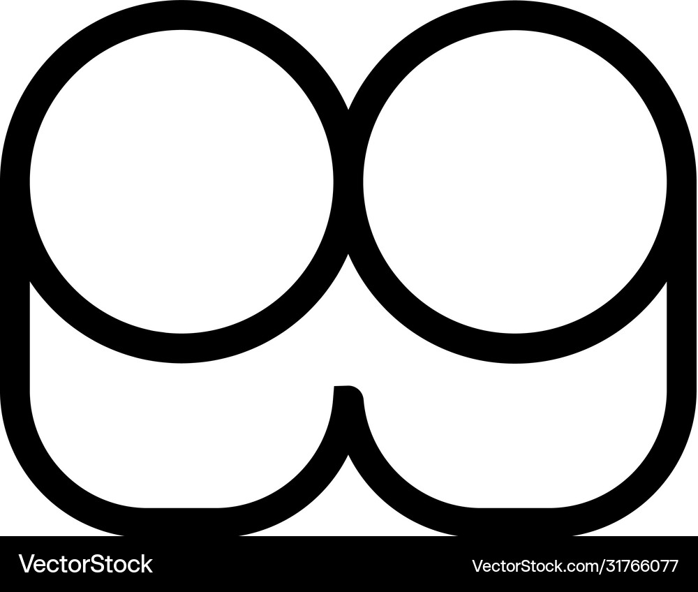 Contact lens icon outline Royalty Free Vector Image