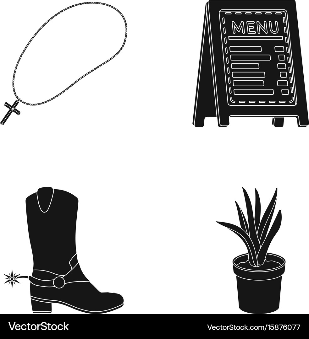 Cross menu and other web icon in black style Vector Image