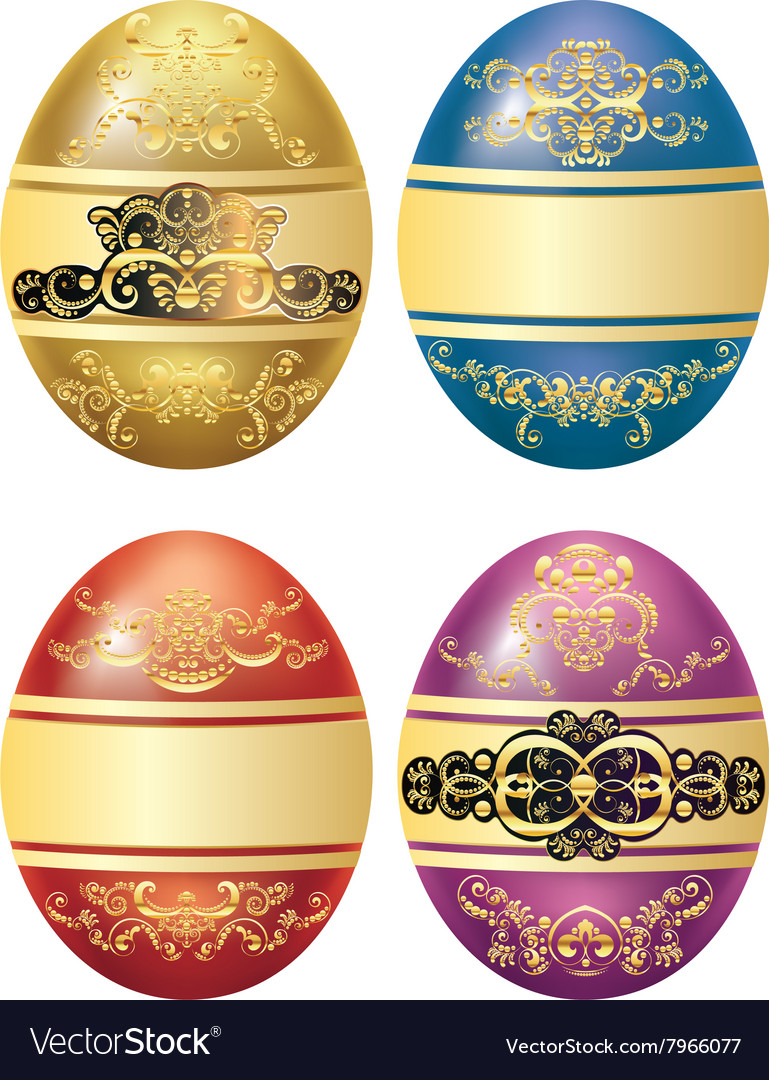 Decorative Easter Eggs Royalty Free Vector Image