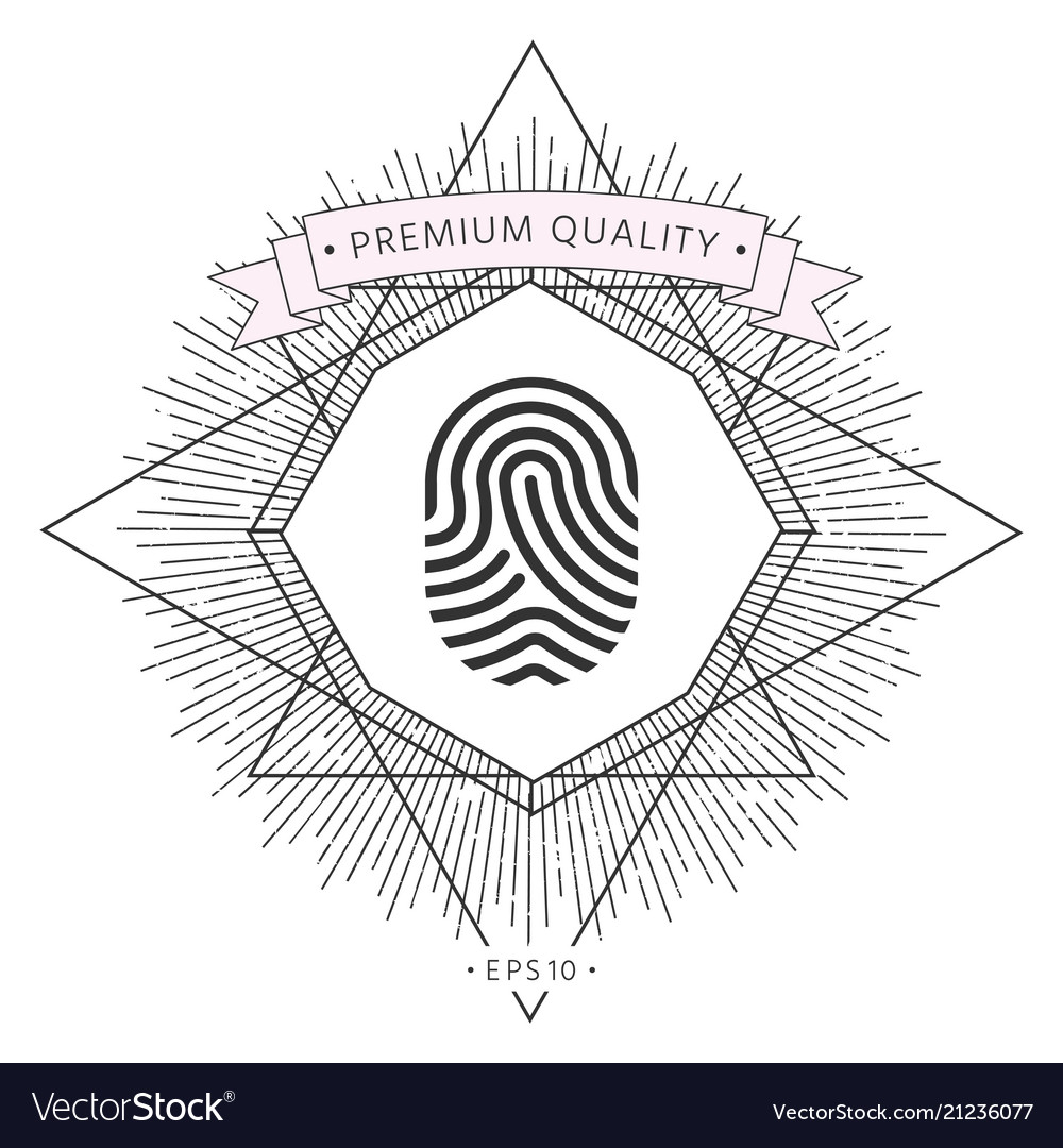 Fingerprint scanned finger icon Royalty Free Vector Image Fingerprint scanned finger icon Royalty Free Vector Image