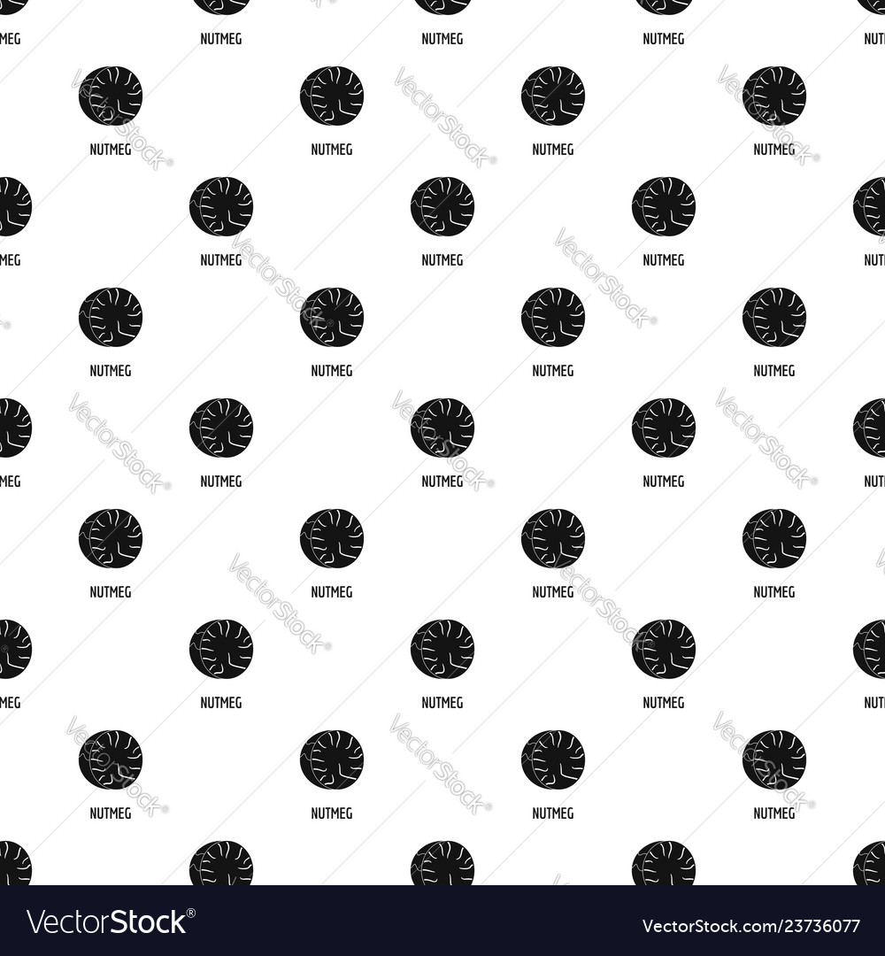 Nutmeg pattern seamless Royalty Free Vector Image