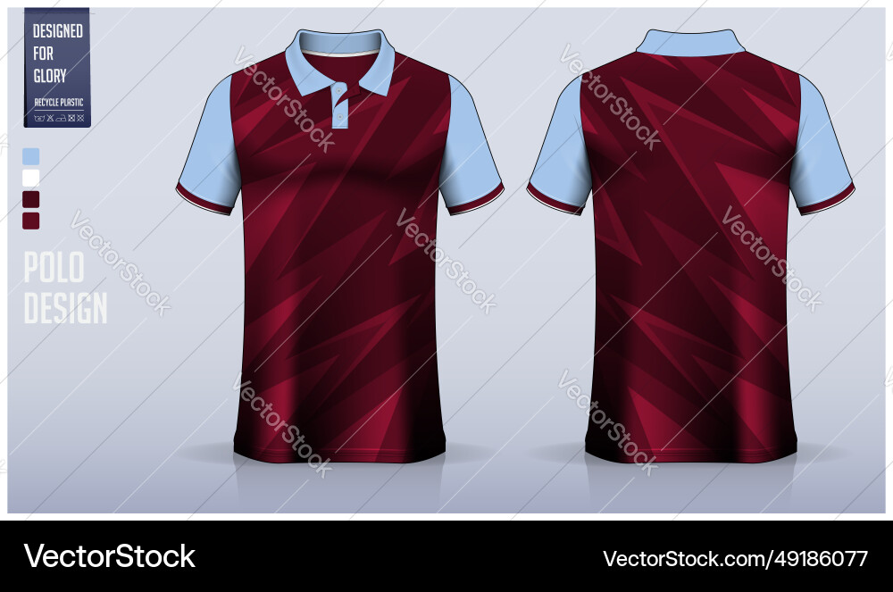Polo shirt mockup template design Royalty Free Vector Image