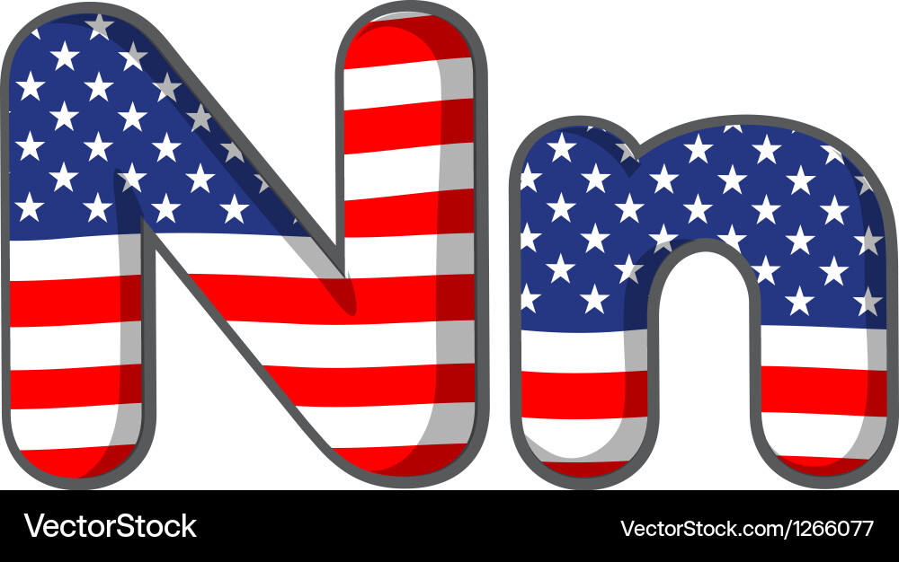 United states letter alphabet Royalty Free Vector Image