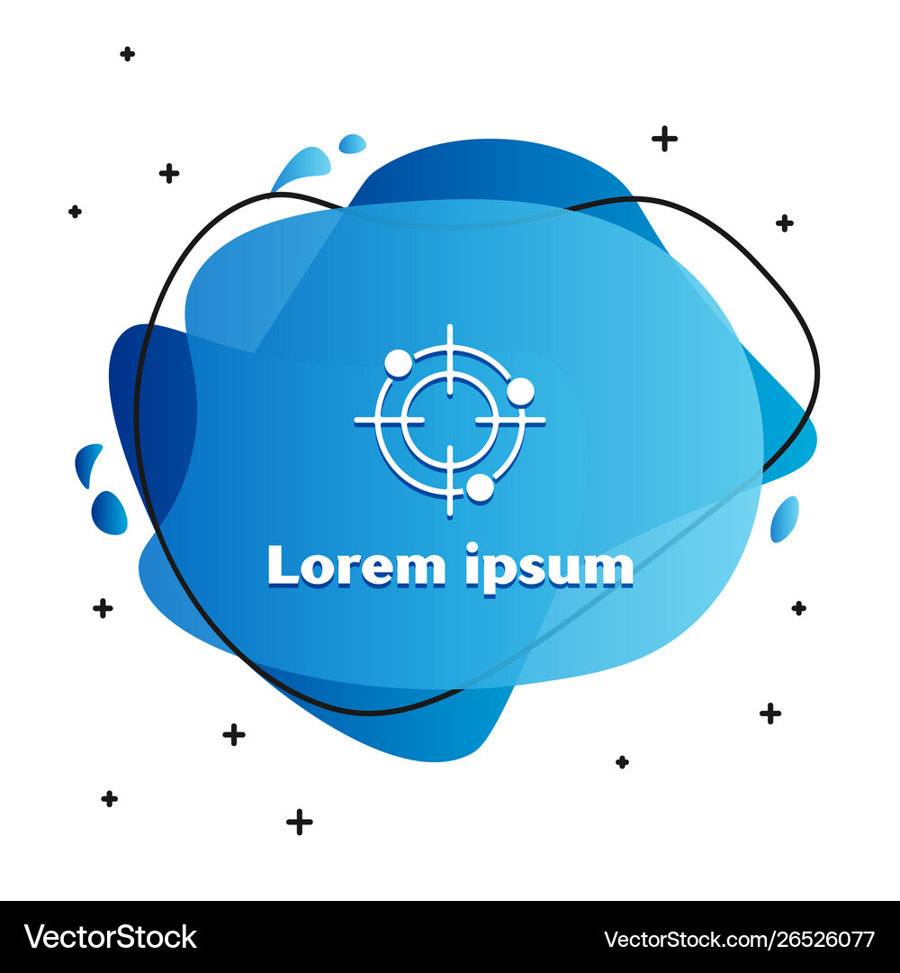 White target sport for shooting competition icon Vector Image