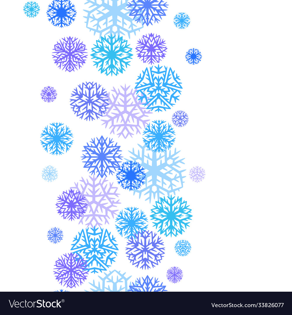 Winter pattern with snowflakes Royalty Free Vector Image