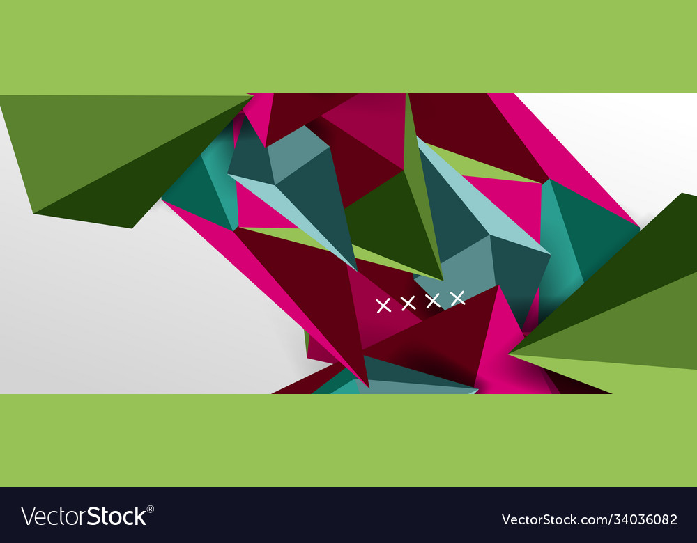 3d low poly abstract shape background Royalty Free Vector