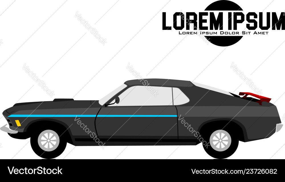 American muscle car Royalty Free Vector Image - VectorStock