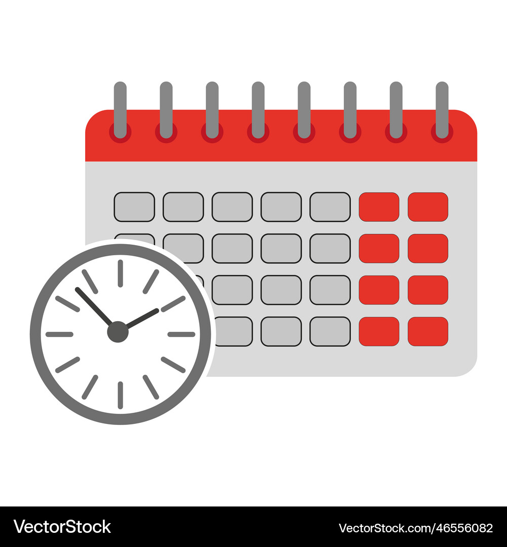 Calendar clock great design for any purposes Vector Image
