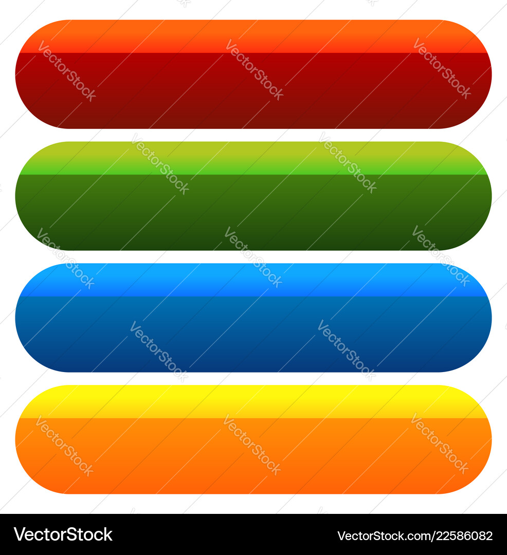 Colorful Button Banner Shapes Royalty Free Vector Image