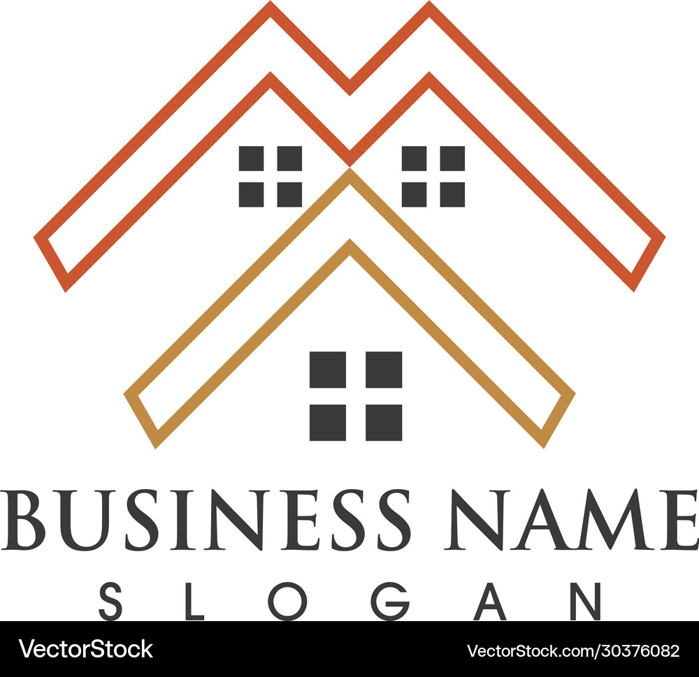 Home logo and symbol line Royalty Free Vector Image