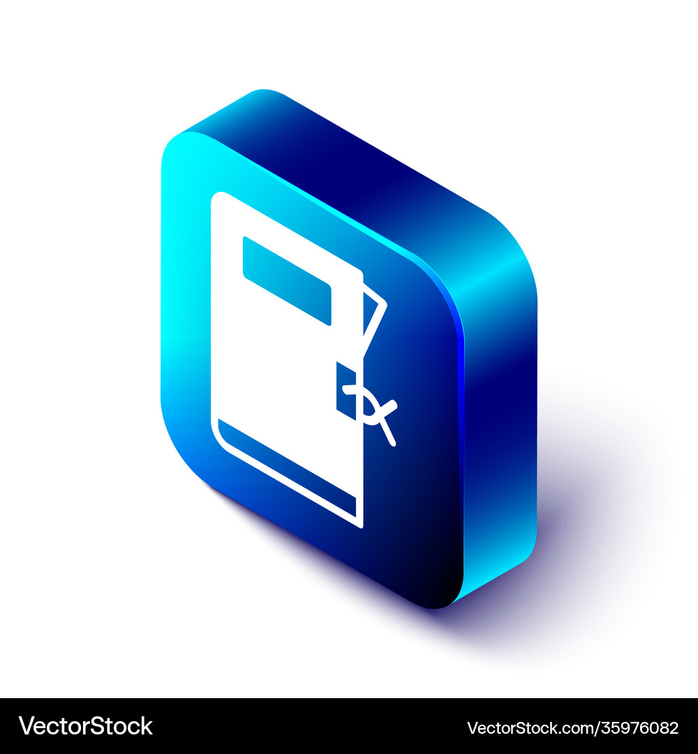 Isometric police station folder icon isolated Vector Image