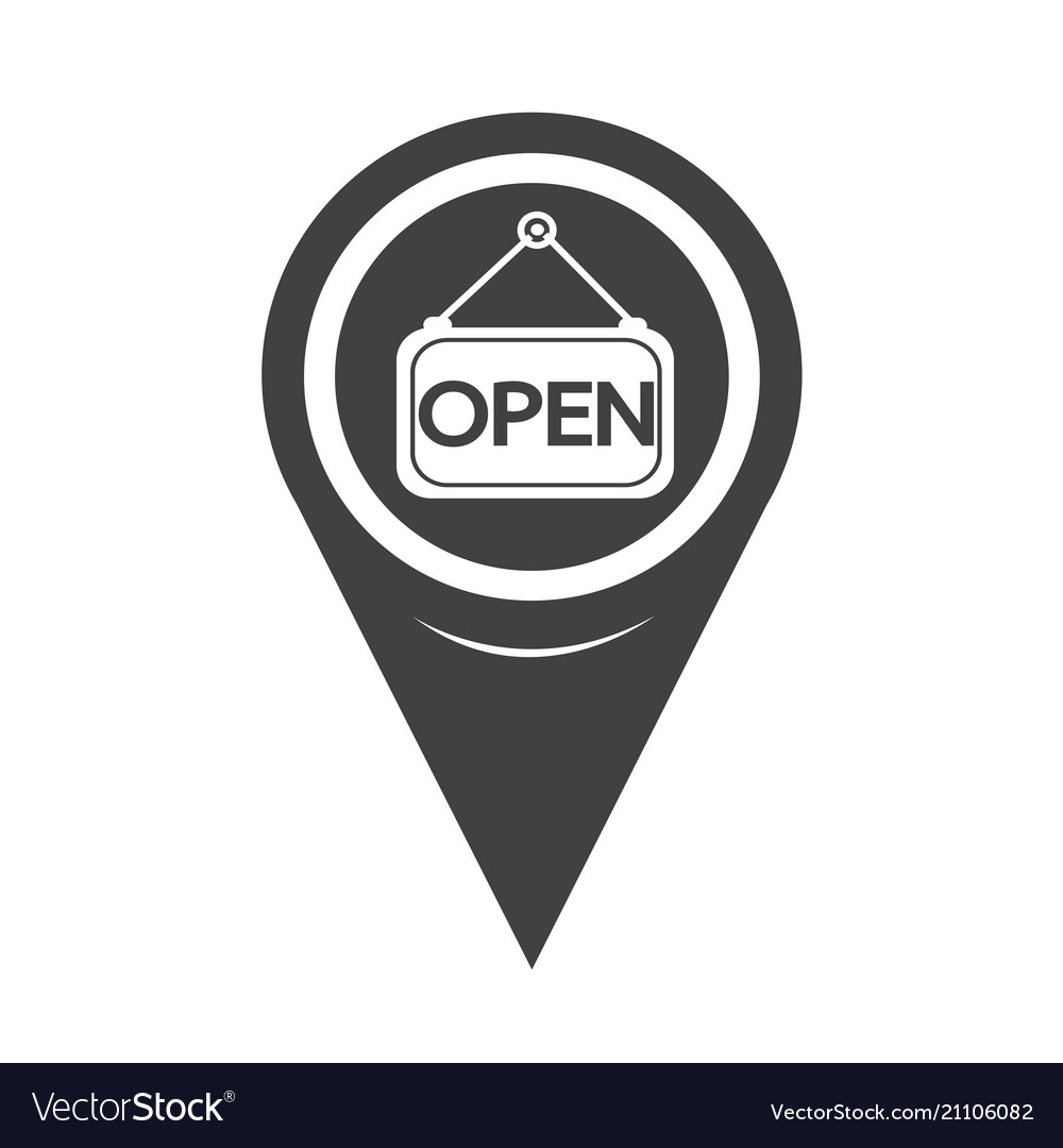Map pointer open icon Royalty Free Vector Image