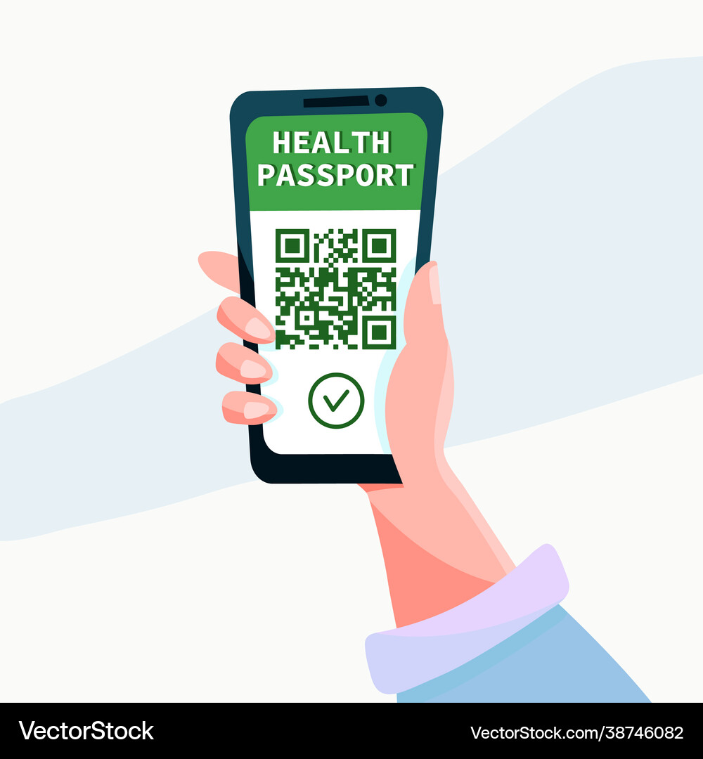 Passport vaccine document covid19 coronavirus Vector Image