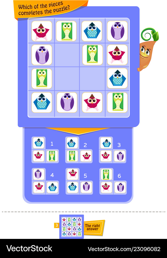 Shape pieces completes the puzzle game Royalty Free Vector