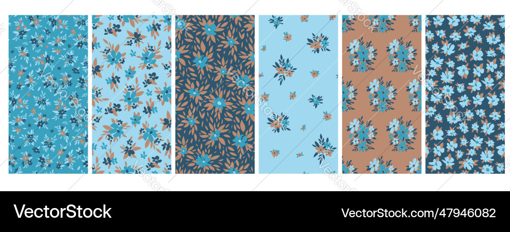 Trendy floral background with elegant small Vector Image
