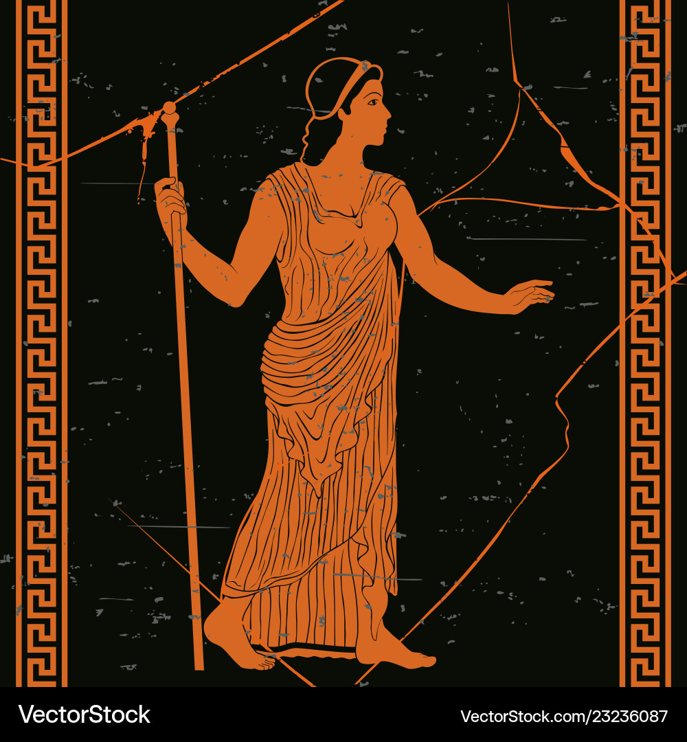 Ancient greek woman Royalty Free Vector Image - VectorStock