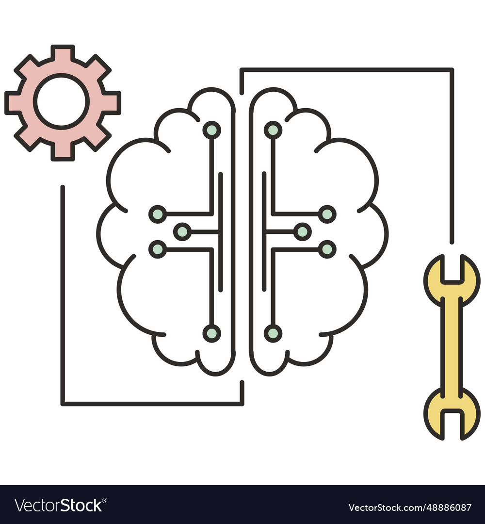 Artificial intelligence development icon Vector Image