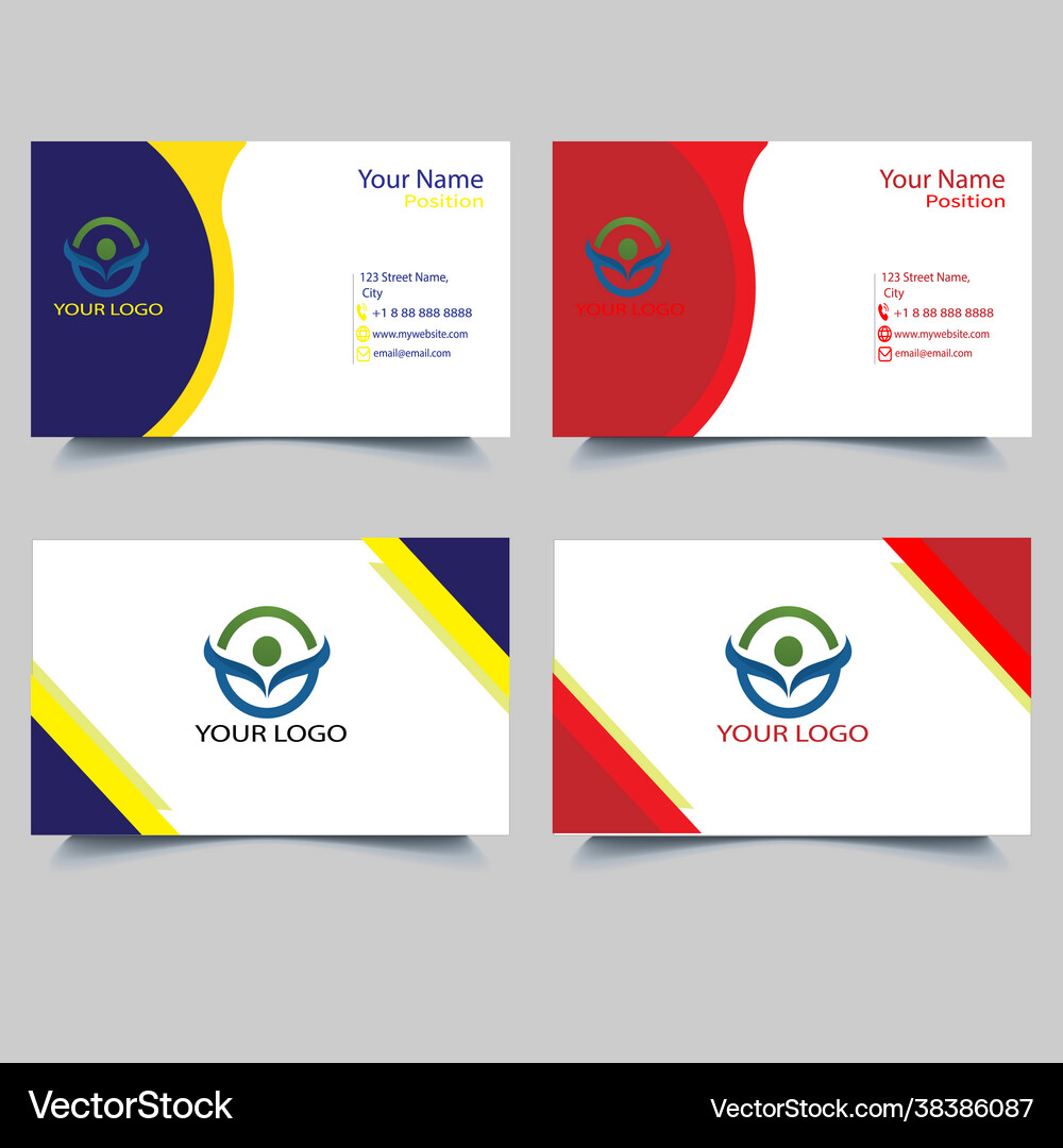 Business card print template free Royalty Free Vector Image