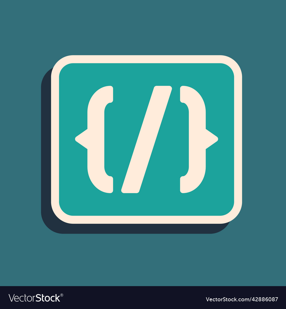 Green Programming Language Syntax Icon Isolated Vector Image
