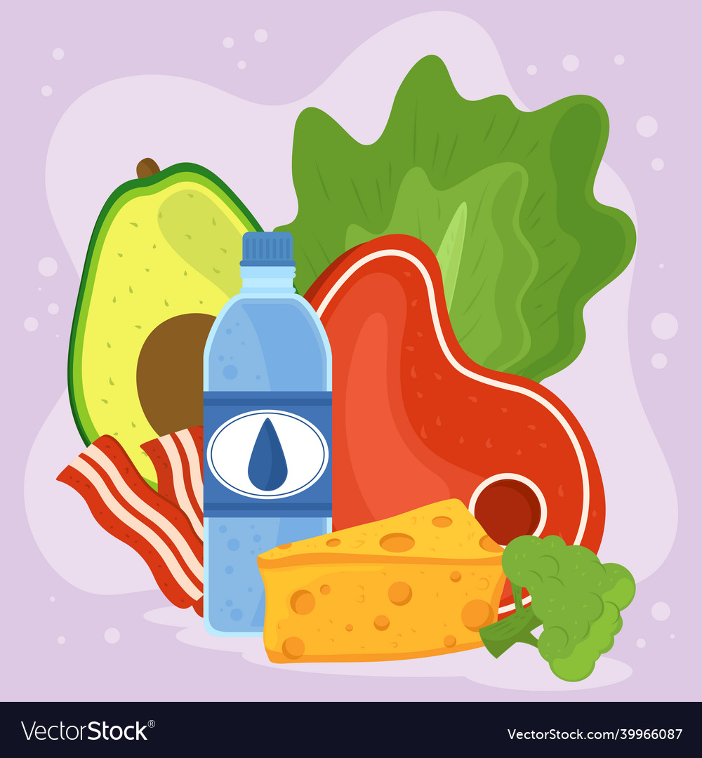Health keto diet Royalty Free Vector Image - VectorStock