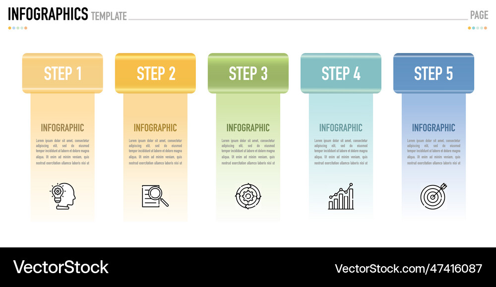 Metallic texture infographic for business Vector Image