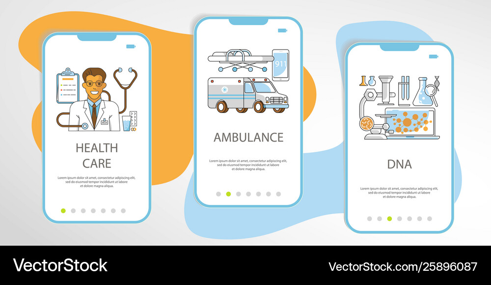 Mobile app templates concept Royalty Free Vector Image