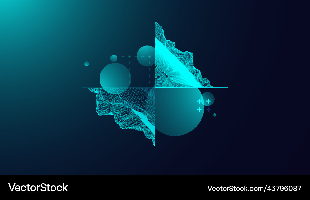 Trendy abstract wireframe background modern Vector Image