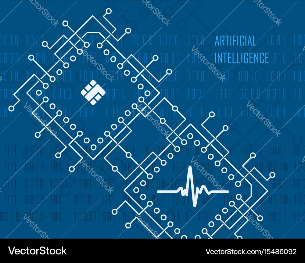 Artificial intelligence virtual high-tech Vector Image