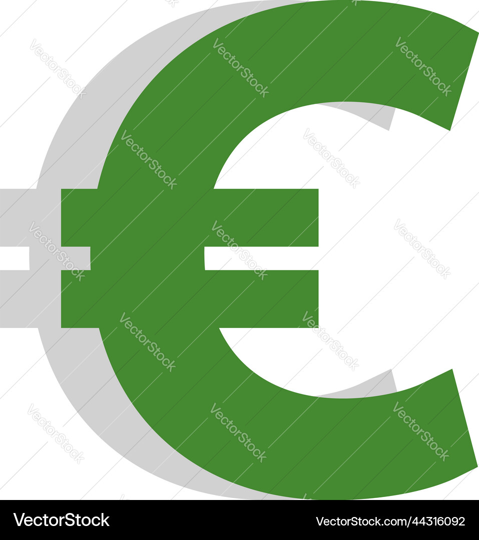 Banking euro on a white background Royalty Free Vector Image