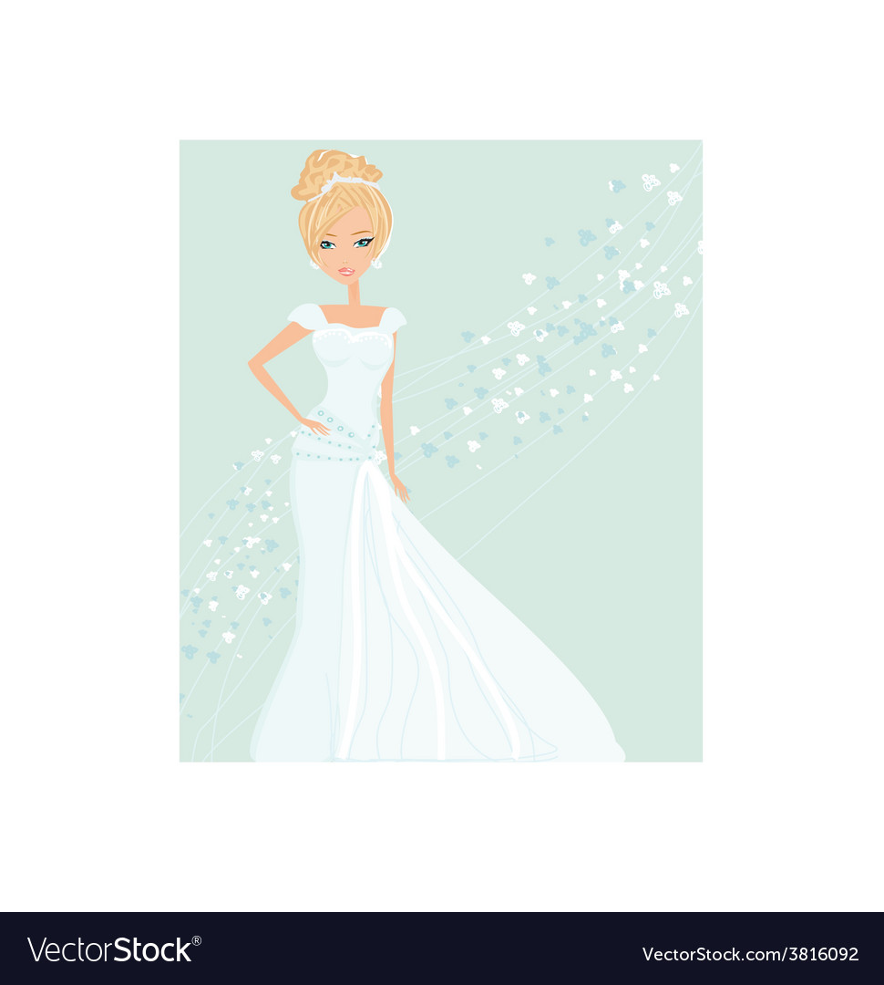 Beautiful bride Royalty Free Vector Image - VectorStock