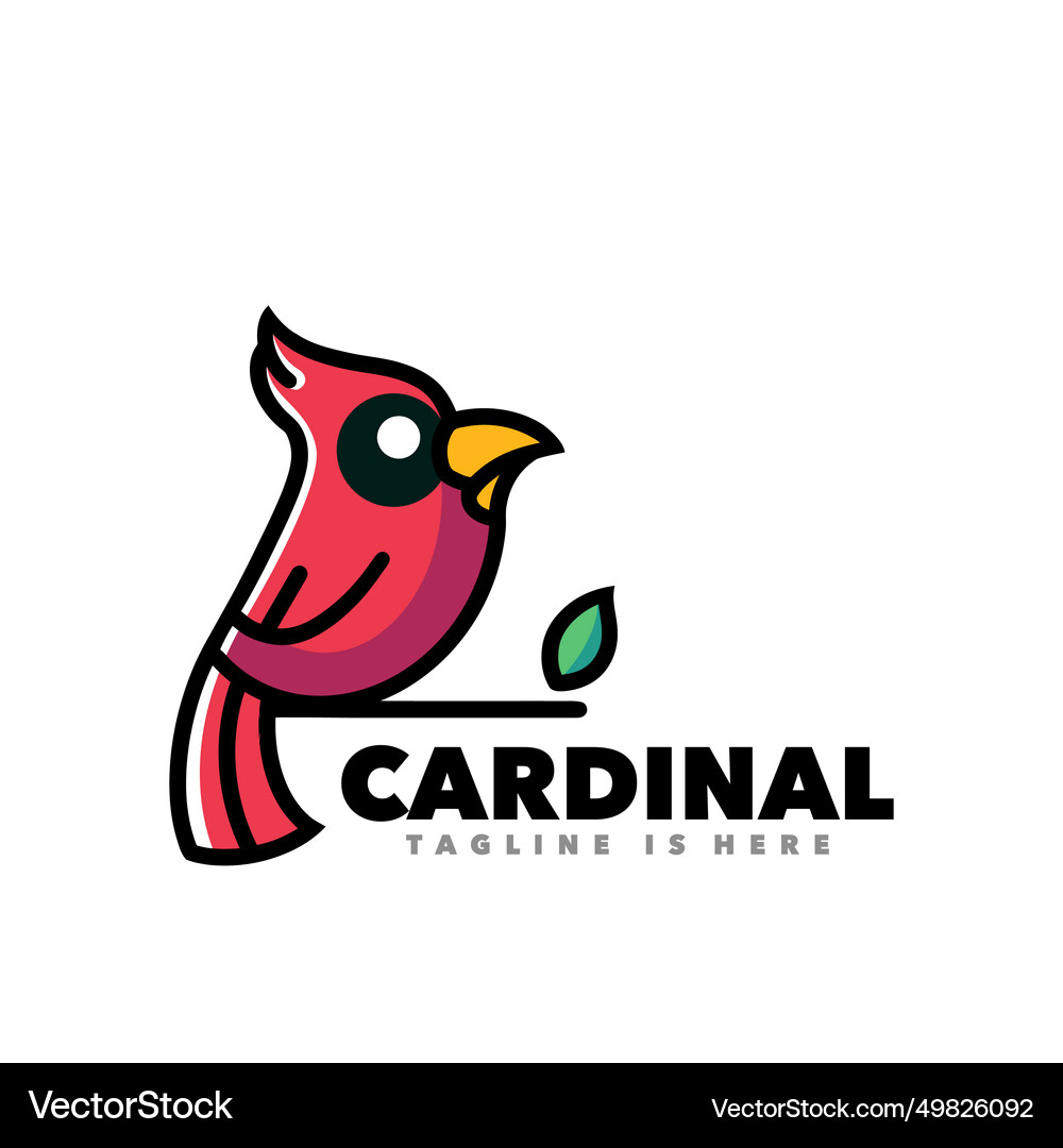 Cardinal mascot cartoon logo – Royalty-Free Vector | VectorStock