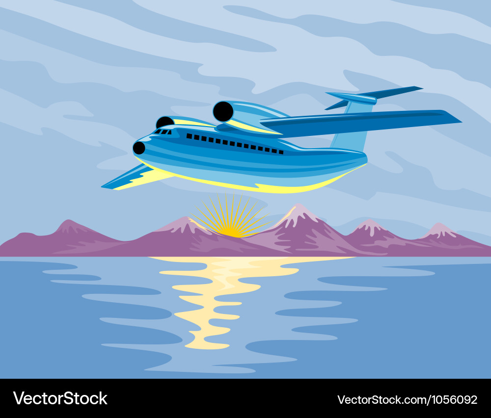 Commercial jet plane airliner Royalty Free Vector Image