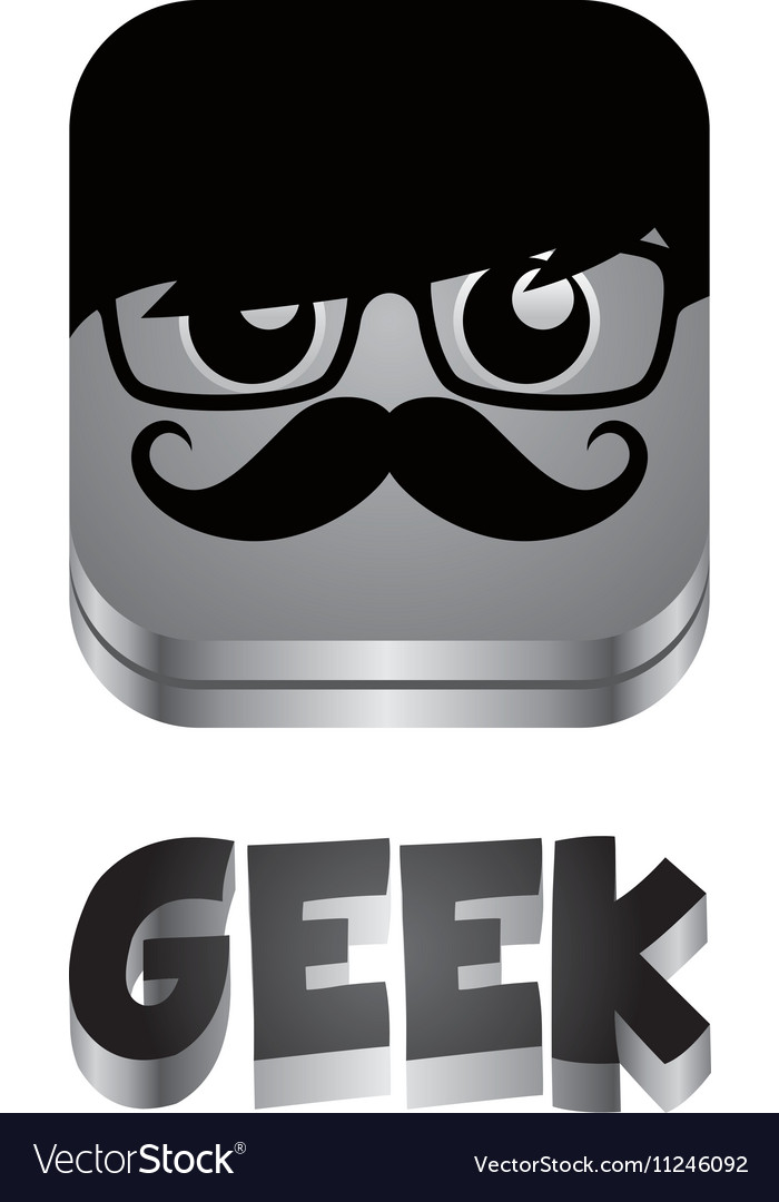 Geek guy avatar portrait Royalty Free Vector Image