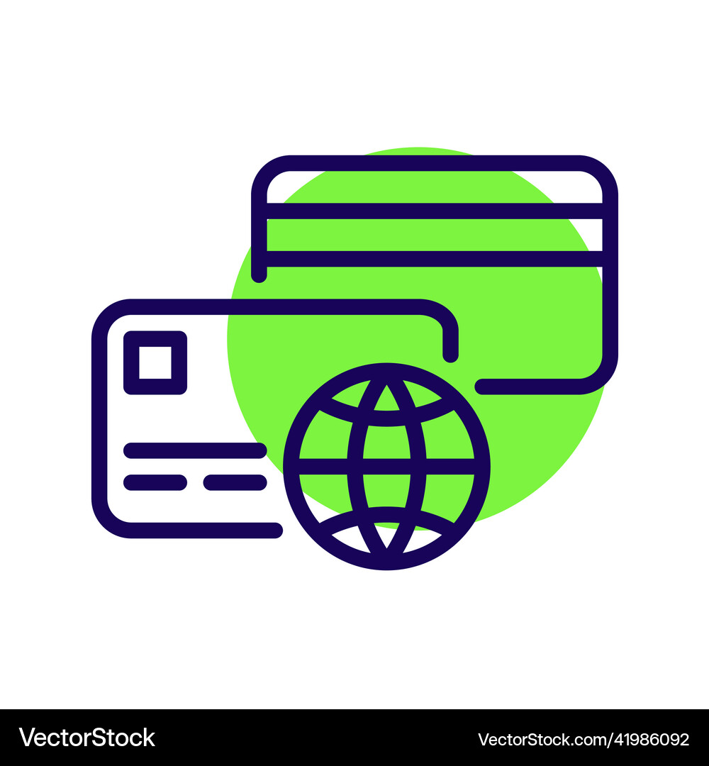Global credit card payment system pixel perfect Vector Image