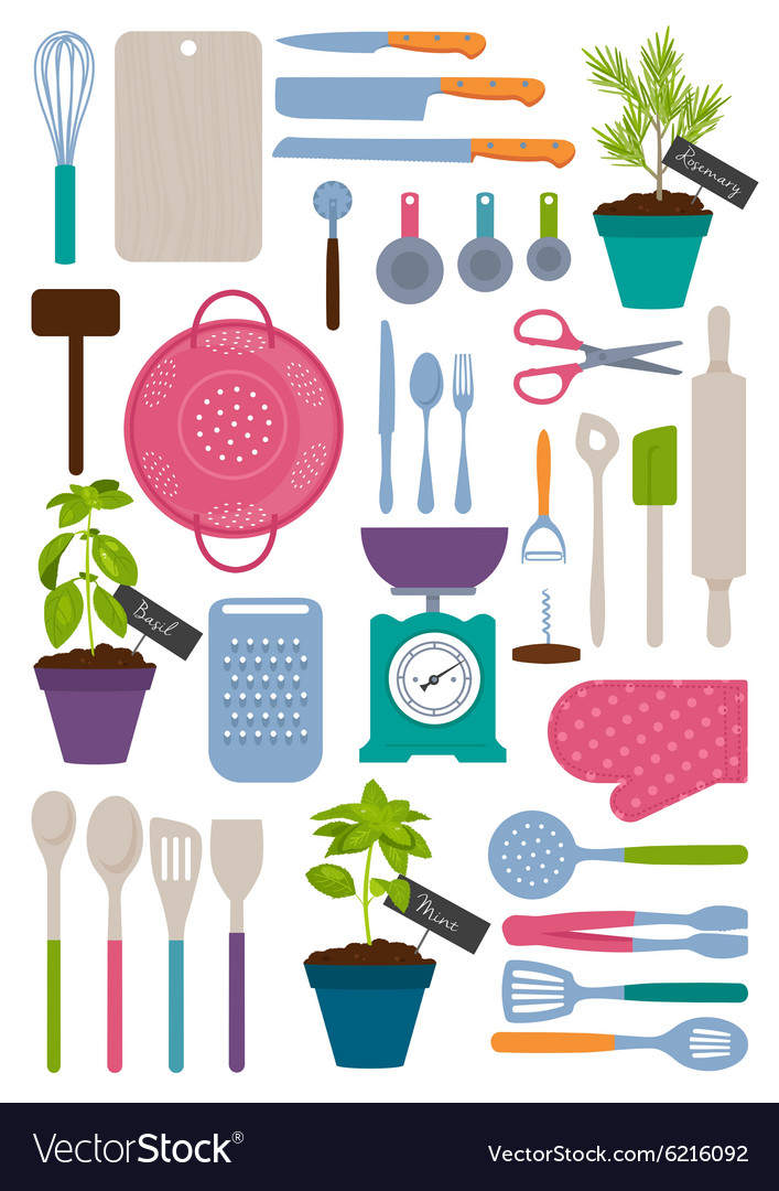 Kitchen kit Royalty Free Vector Image - VectorStock