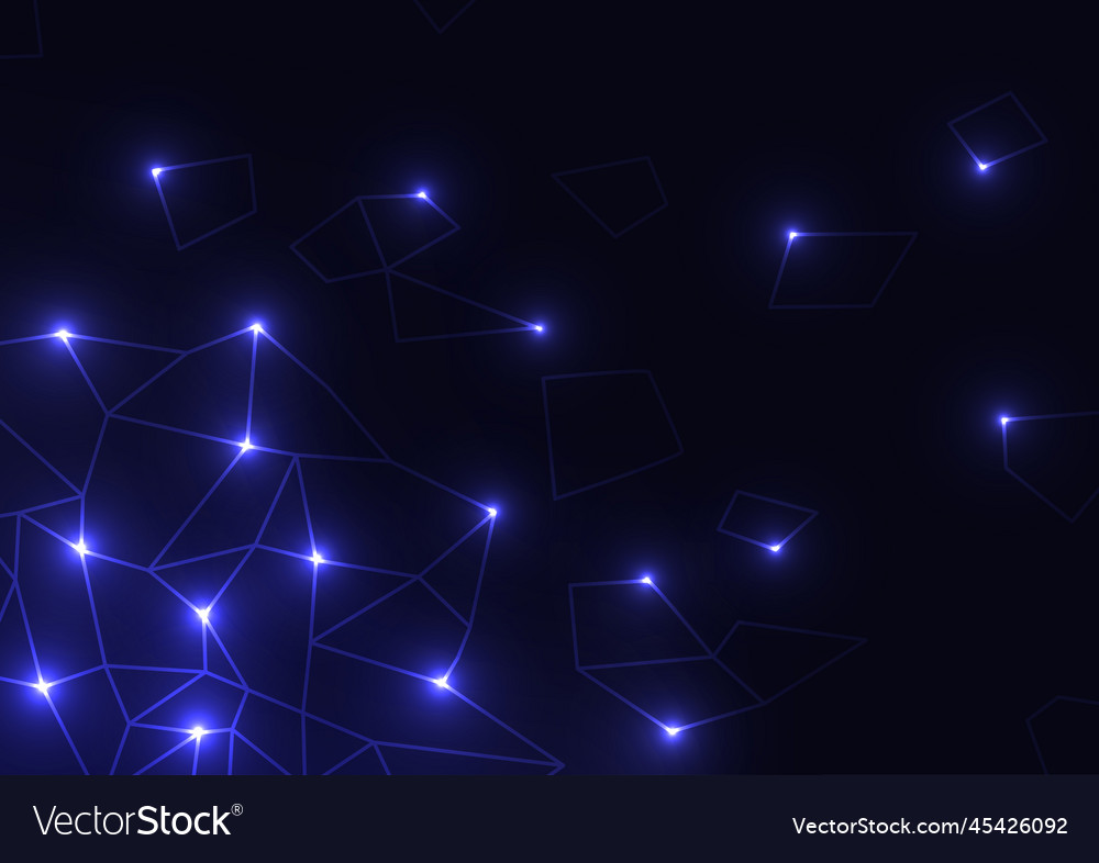 Polygon wireframe light dark background Royalty Free Vector