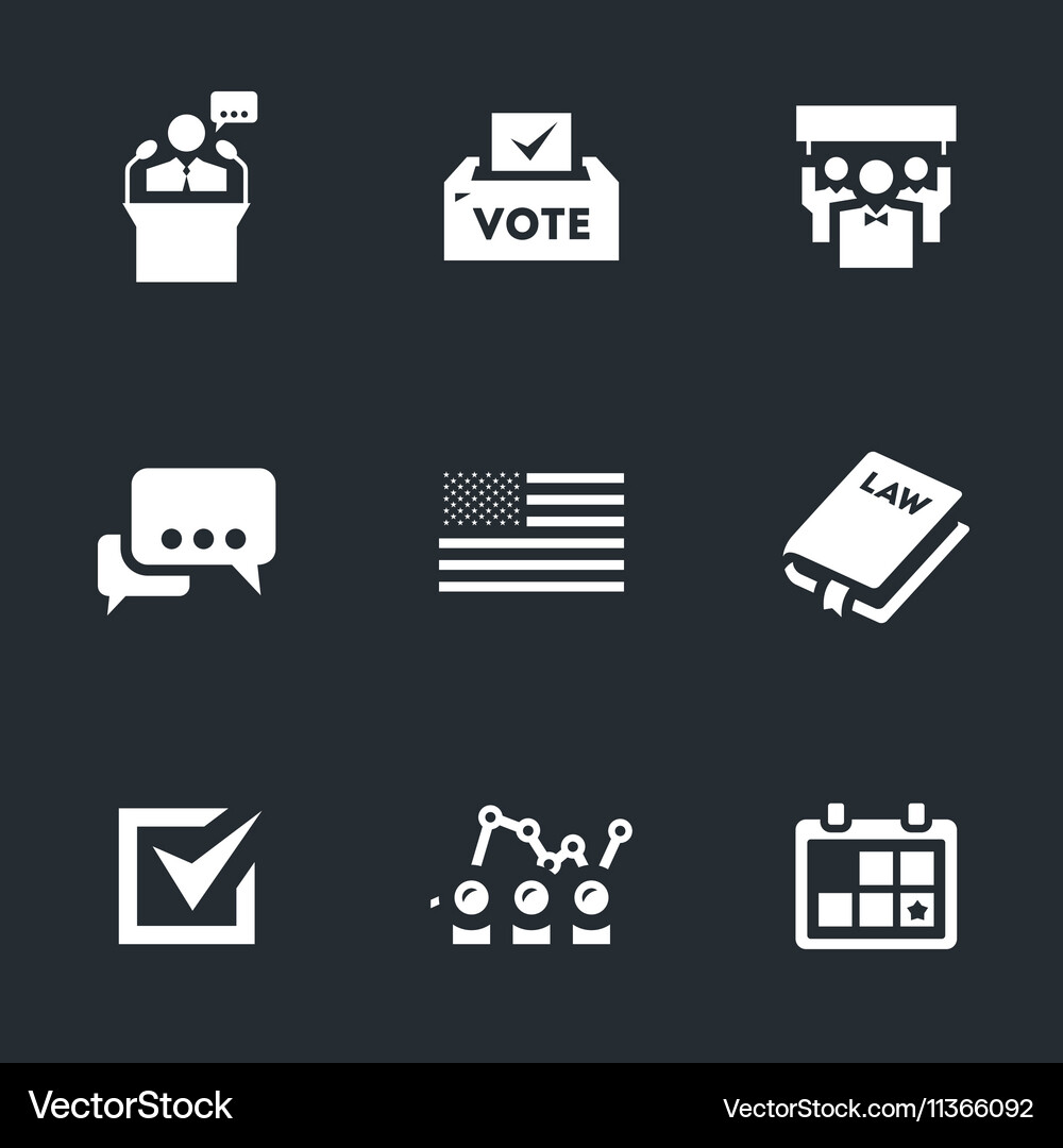 Set of Voting and elections Royalty Free Vector Image