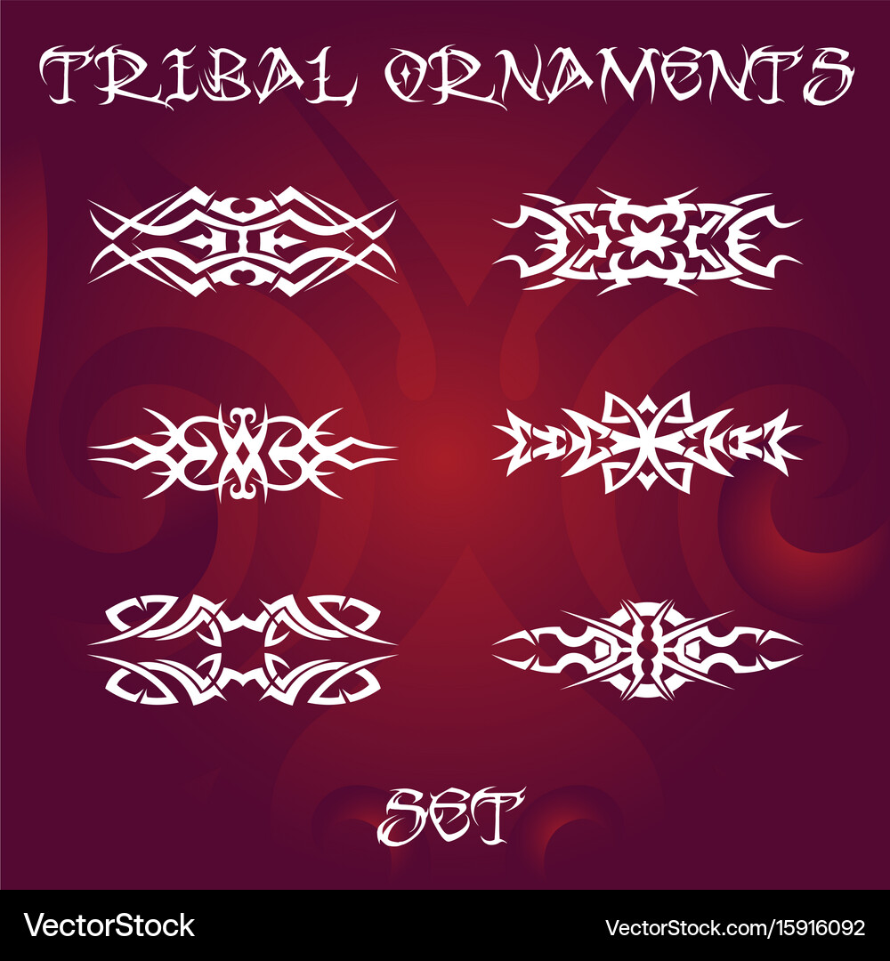 Tribal design elements and tattoo ornaments Vector Image