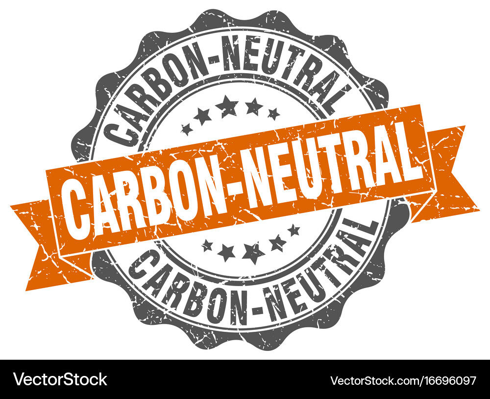 Carbon-neutral stamp sign seal Royalty Free Vector Image